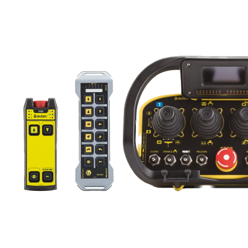 Industrial pushbutton and Joystick Model radio remote controls